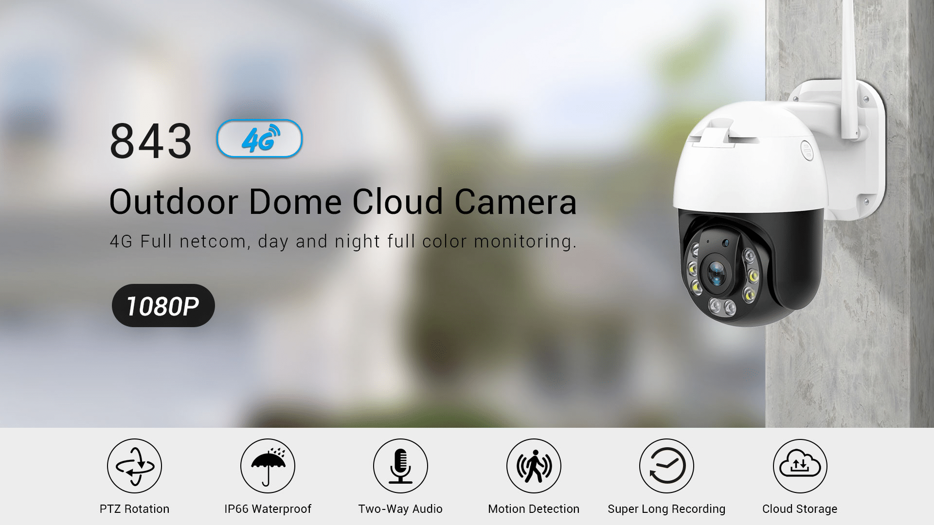 Outdoor Dome Cloud Camera 843 - MIPC App
