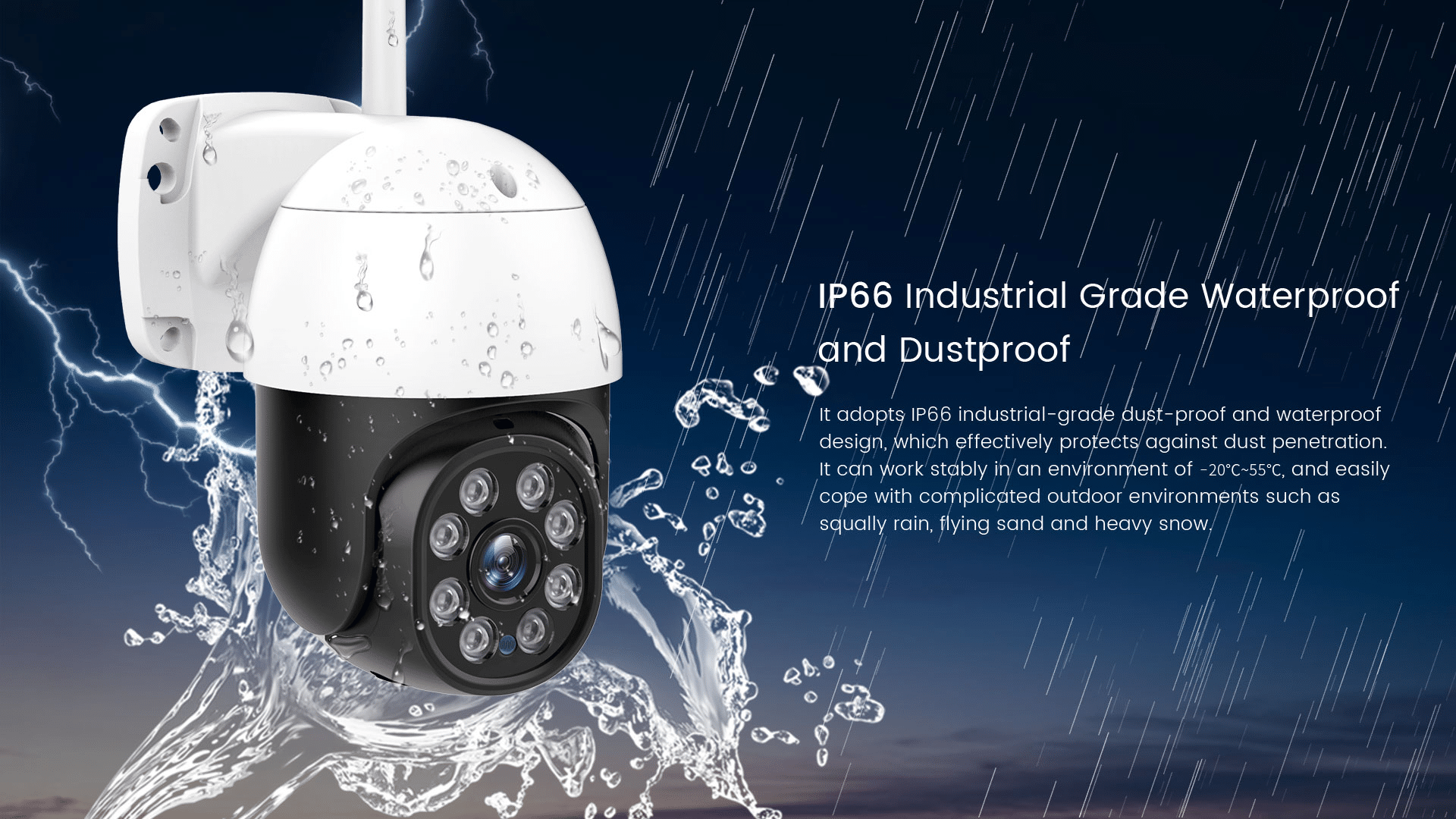 Waterproof Dome Cloud Camera 844 - MIPC App